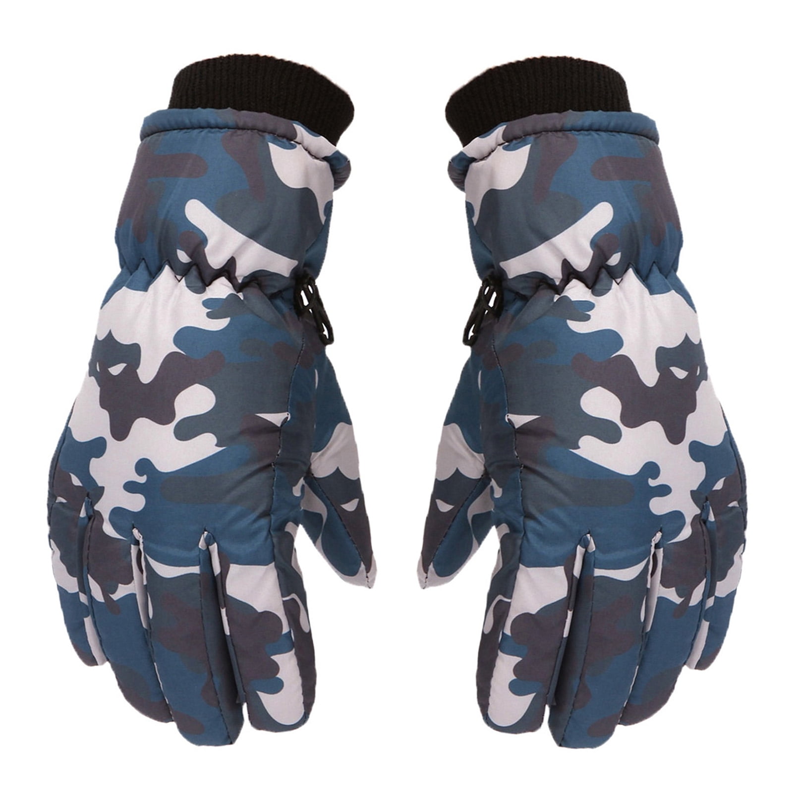 Kids Winter Snow Ski Gloves Camo Gloves Waterproof Snowboard Mittens ...