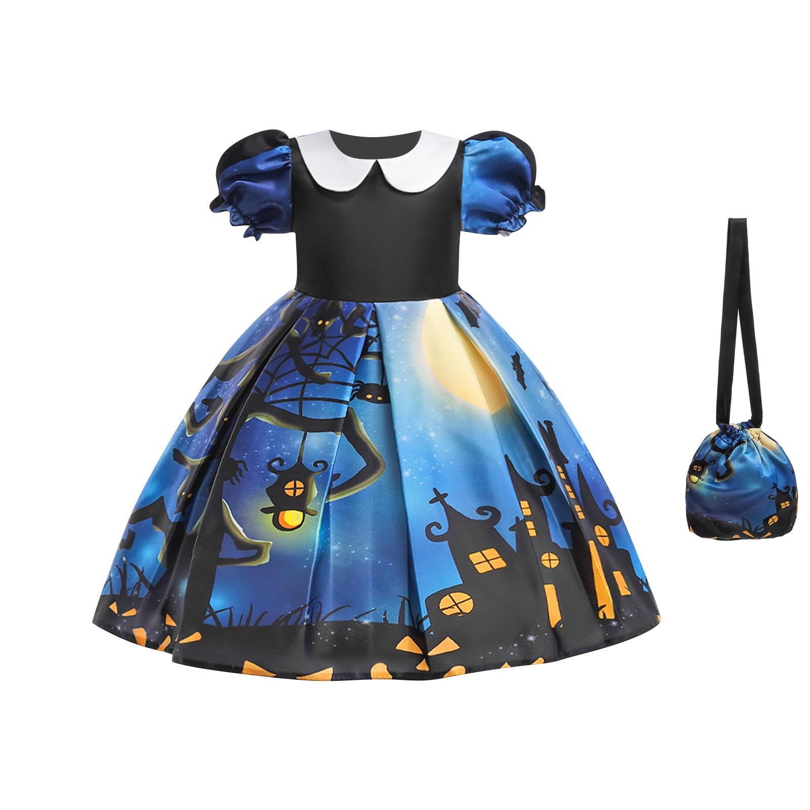 Kids Witch Halloween Costume Girls Witches Dress Cosplay Witch Outfit ...