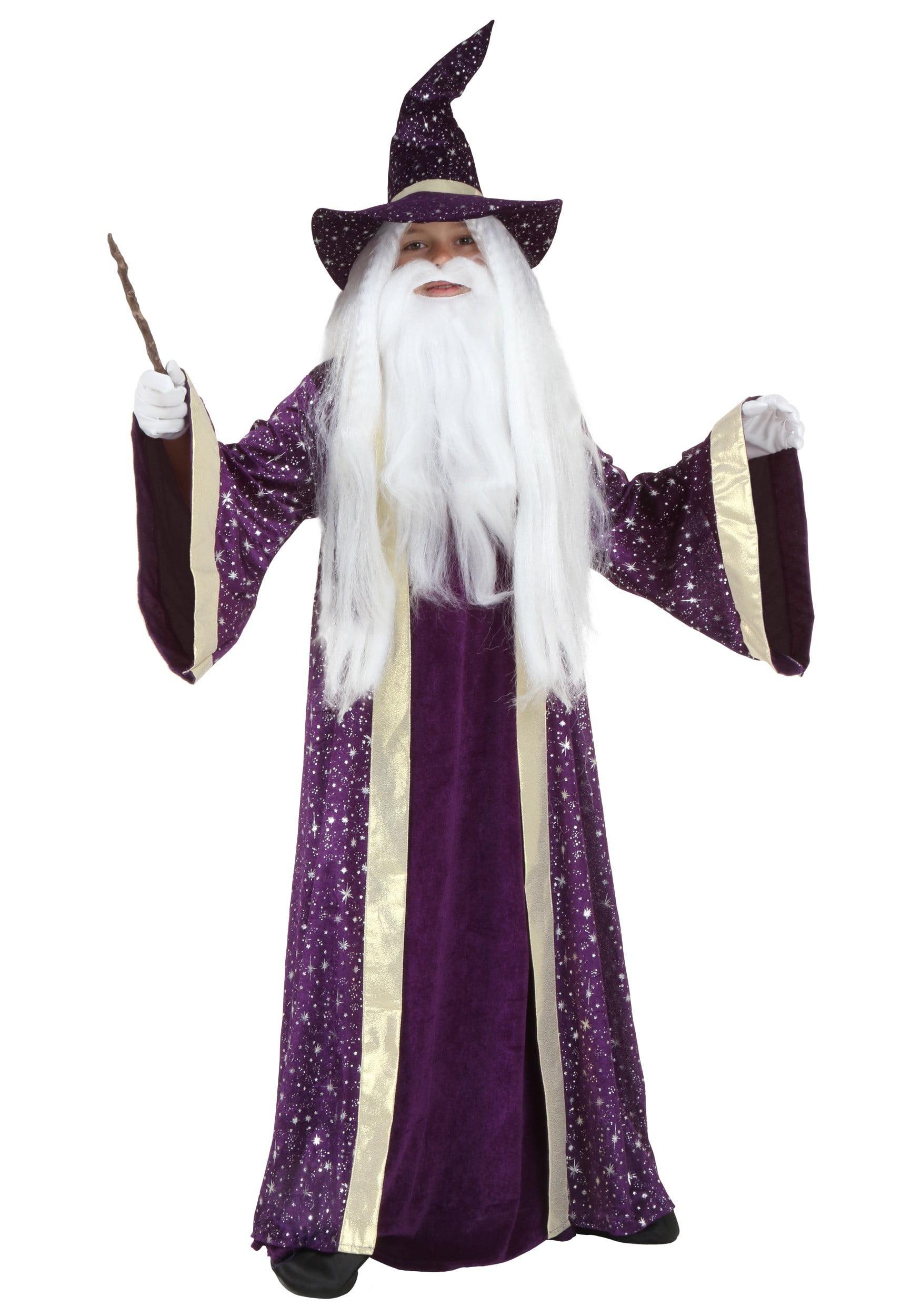 Kids Wizard Halloween Costume with Robe and Hat - Walmart.com