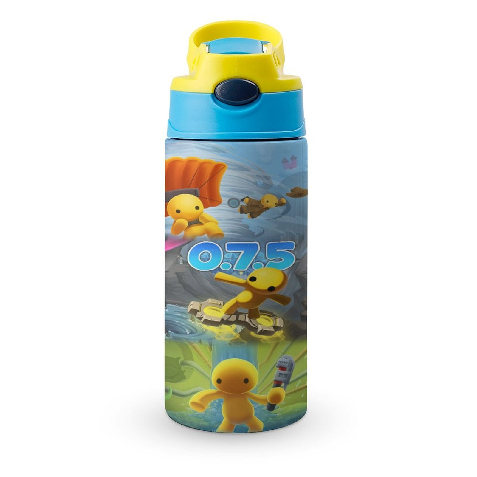 Kids Wob-bly Life Water Bottle with Straw Lid Vacuum Insulated ...