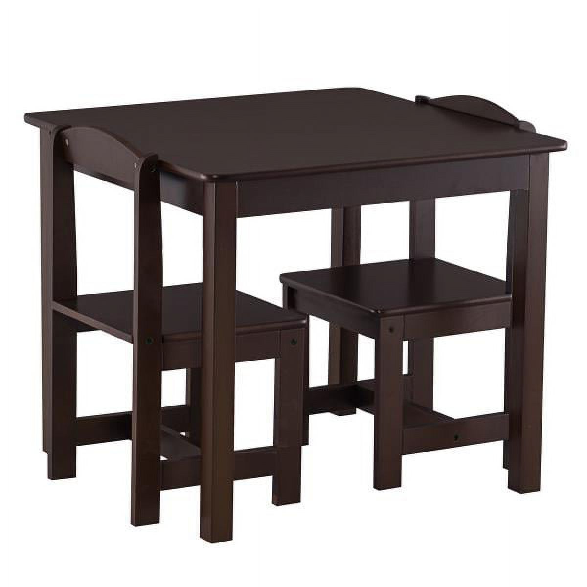 Kids Wood Table and Chair Set, 60 x 60 x 52cm MDF Simple Children's ...