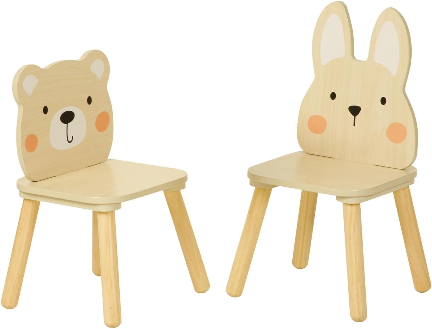 Kids Wooden Animal Chairs, Including Rabbit and Bear Chair, Kids ...