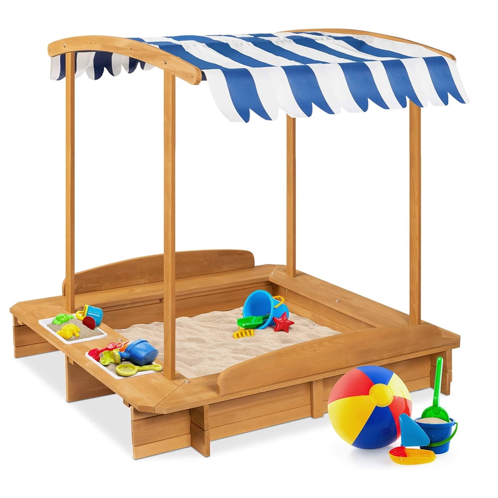 Kids Wooden Cabana Sandbox Play Station, Versatile Sandboxes with ...