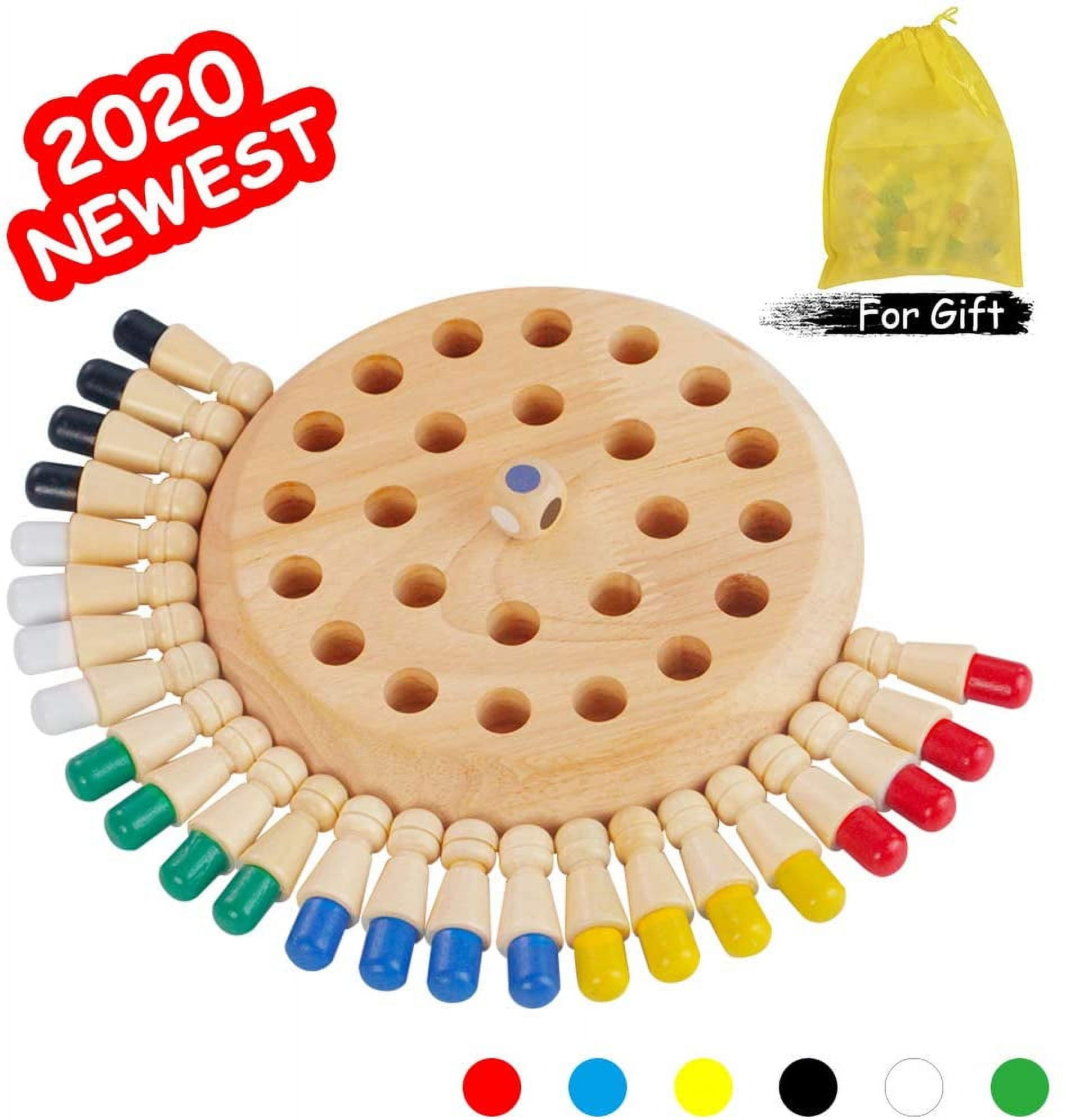 Kids Wooden Memory Match Stick Chess Game Toys- Fun Checker Board Game ...