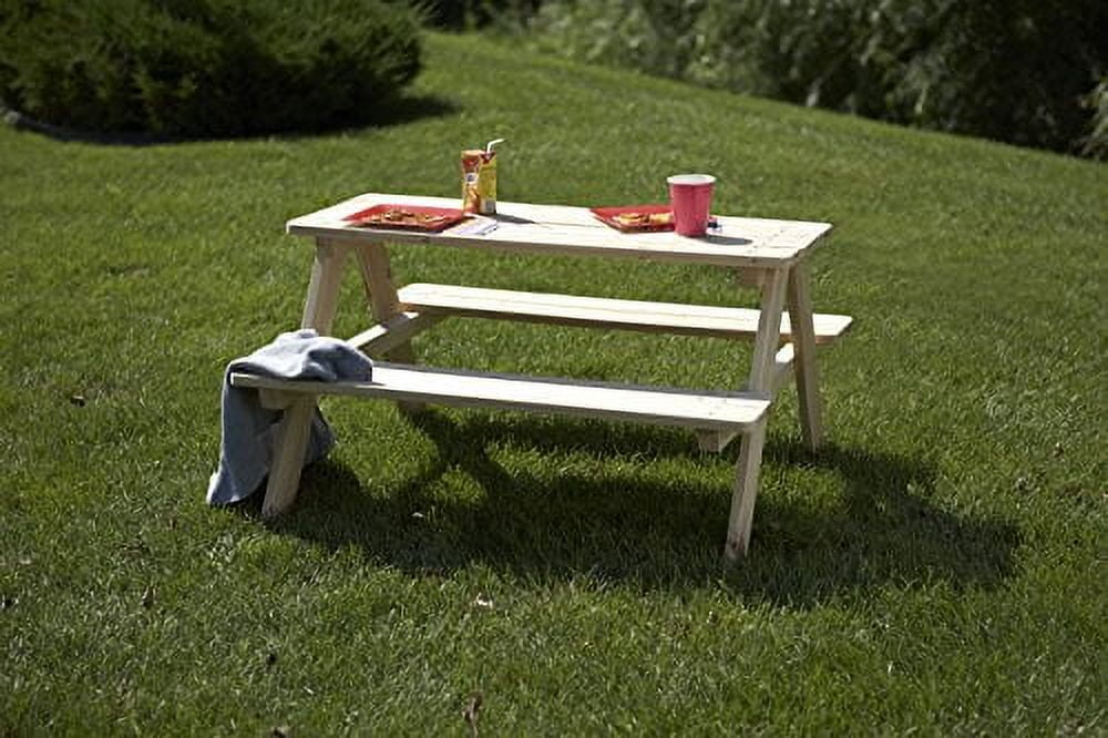 Kids Wooden Picnic Bench Outdoor Patio Dining Table, 37 x 10.8 x 4.9, Brown - Walmart.com