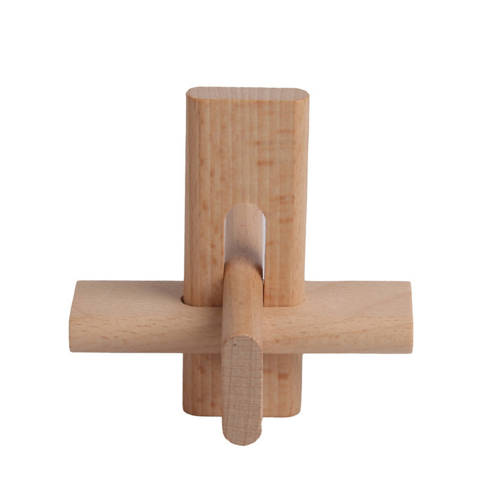 Kids Wooden Puzzle Toy Luban Kong Ming Lock Logical Thinking Training ...