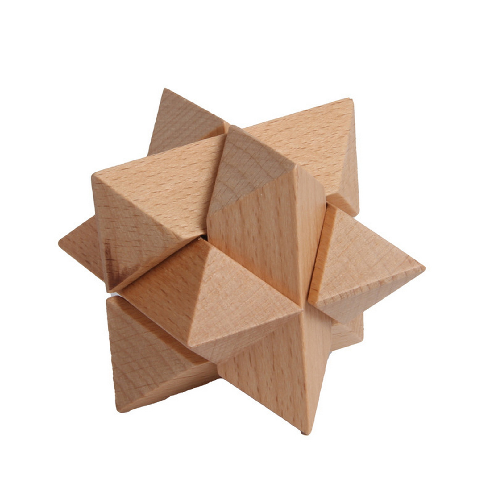 Kids Wooden Puzzle Toy Luban Kong Ming Lock Logical Thinking Training ...