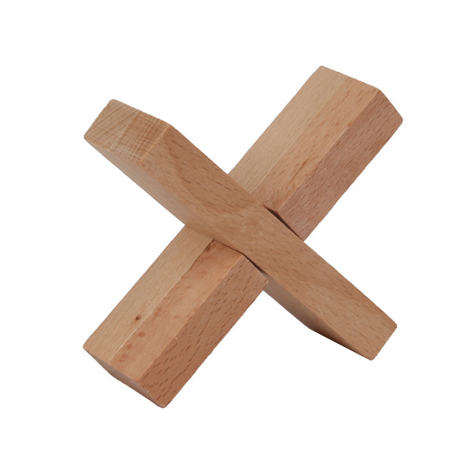 Kids Wooden Puzzle Toy Luban Kong Ming Lock Logical Thinking Training ...