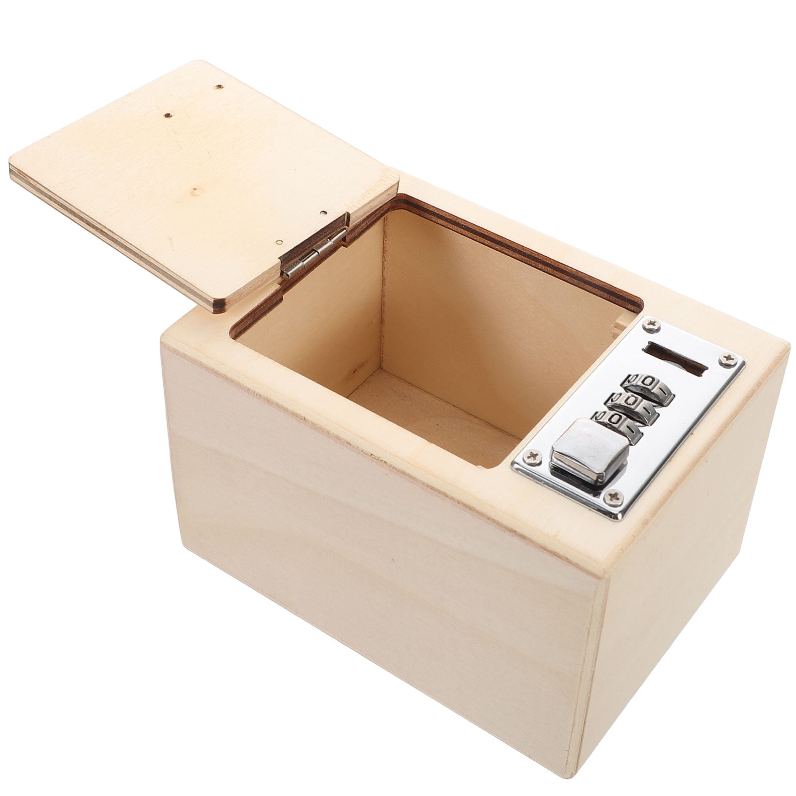 Kids Wooden Safe Box DIY Password Box Puzzle Toy Vintage Jewelry ...