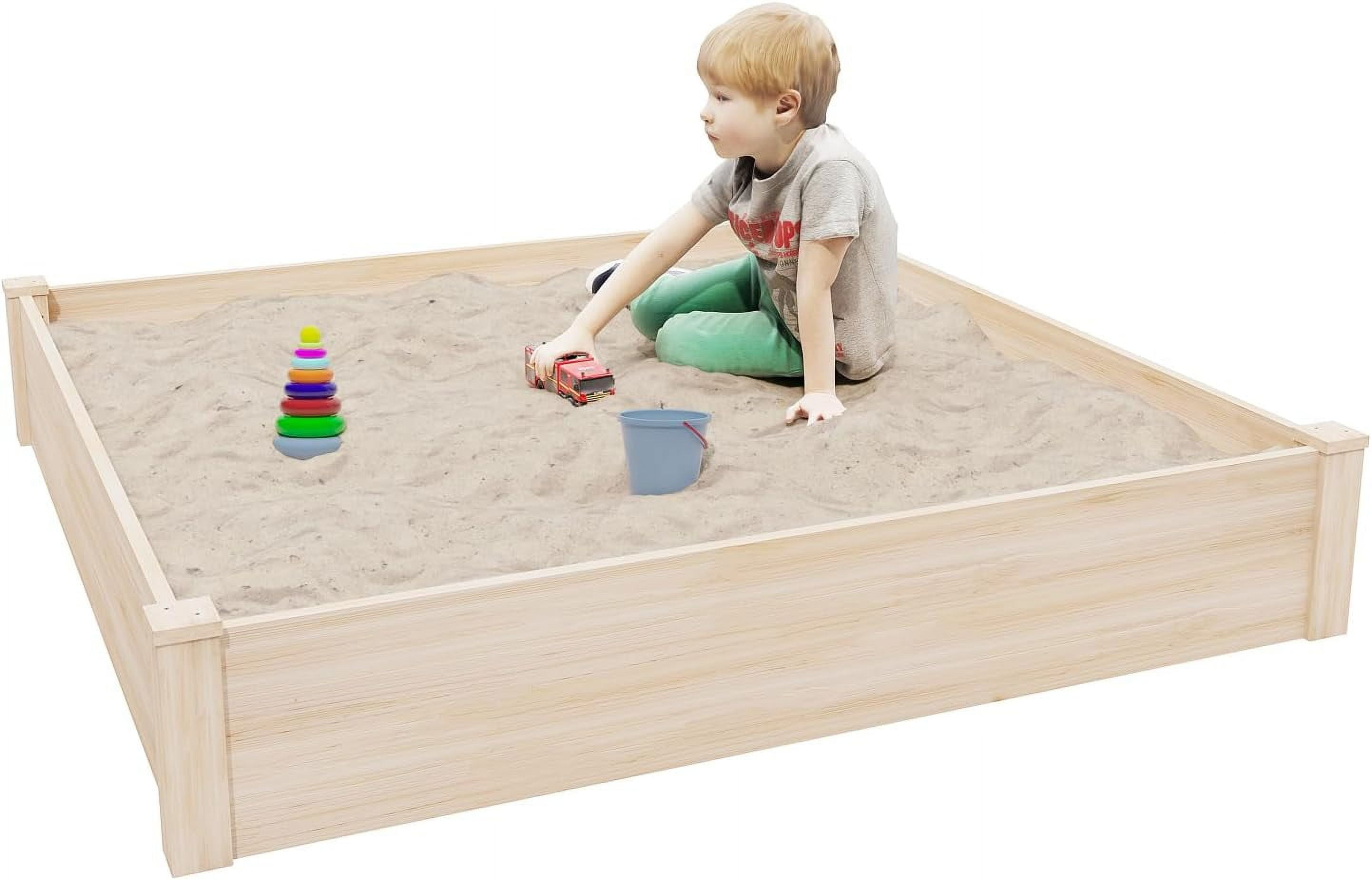 Kids Wooden Sand Box for Aged 3-8years Outdoor Sandboxes for Backyard ...