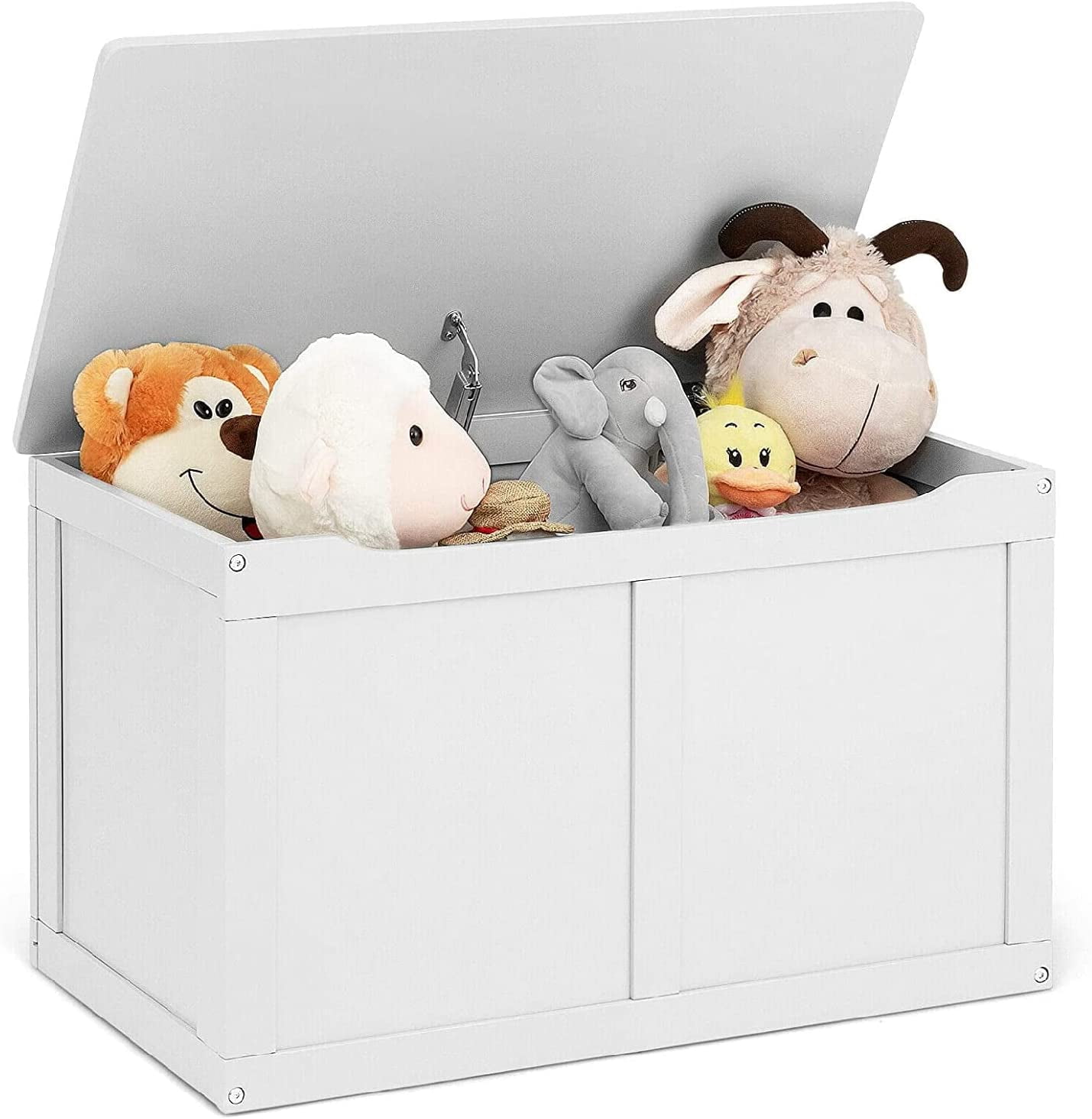 Kids Wooden Toy Box, 2 In 1 Large Toy Storage Truck Bench with Flip-Top ...