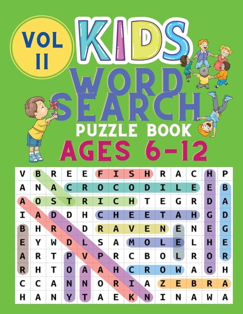 Kids Word Search Puzzle Book Ages 6-12: Brain Game, Activity Book for ...