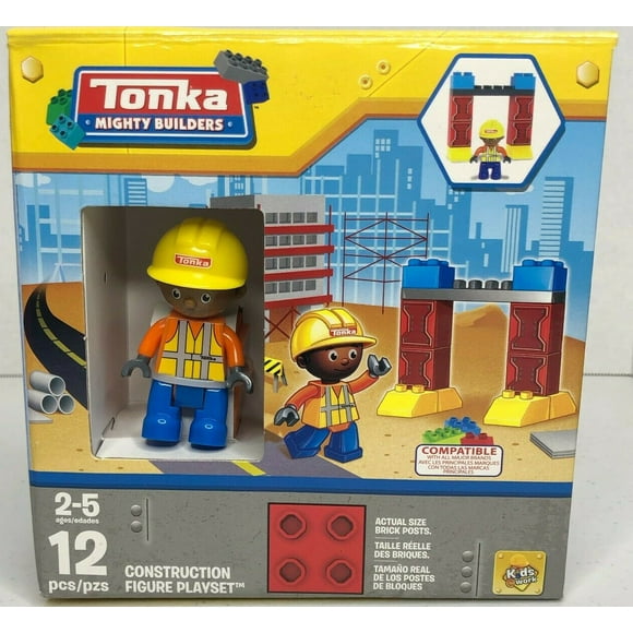 Construction Worker Toy Figures in Bright Colors for Creative Play