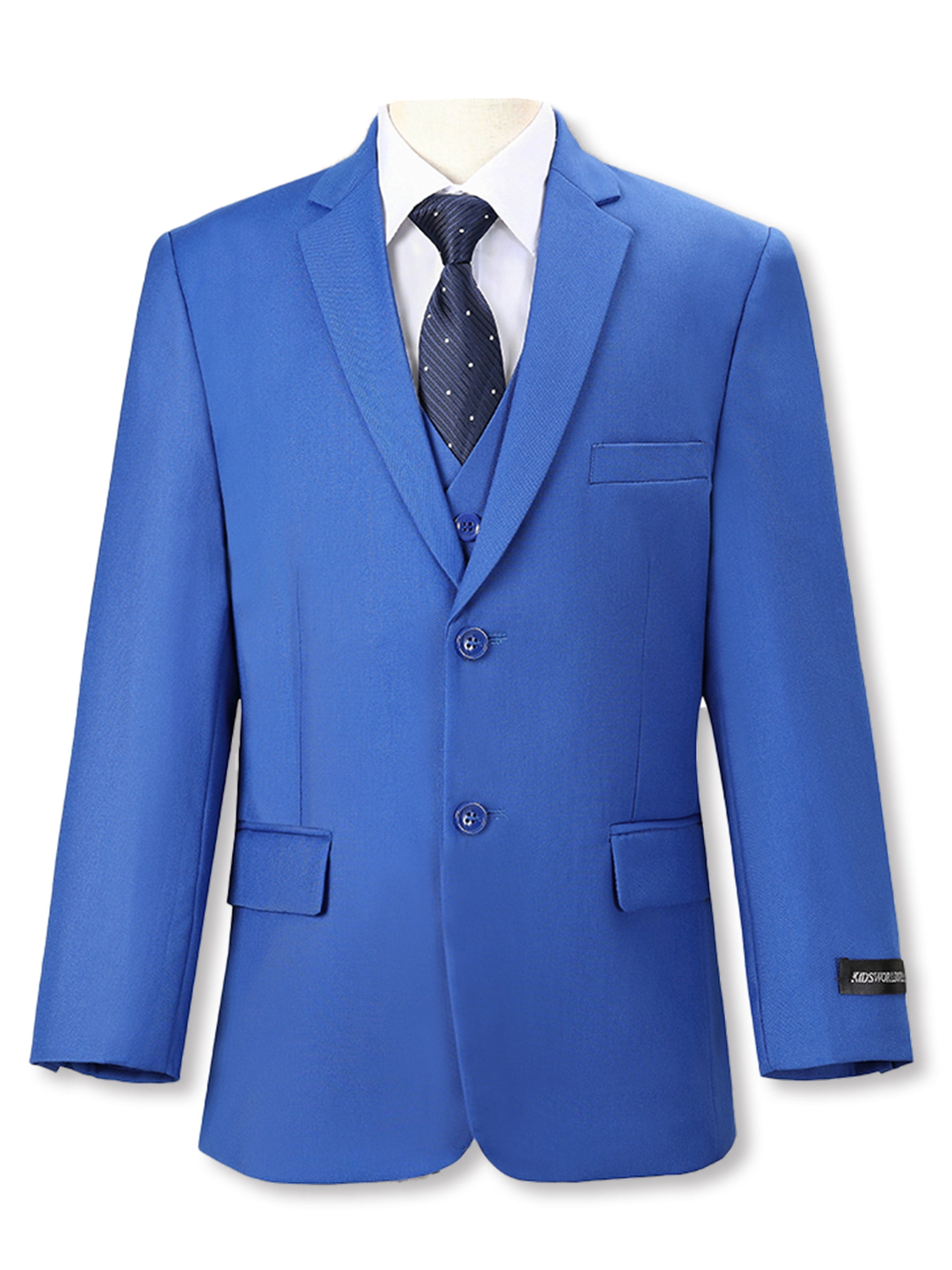 Kids World Boys’ 5-Piece Suit Color: royal blue Size: 8 - Walmart.com