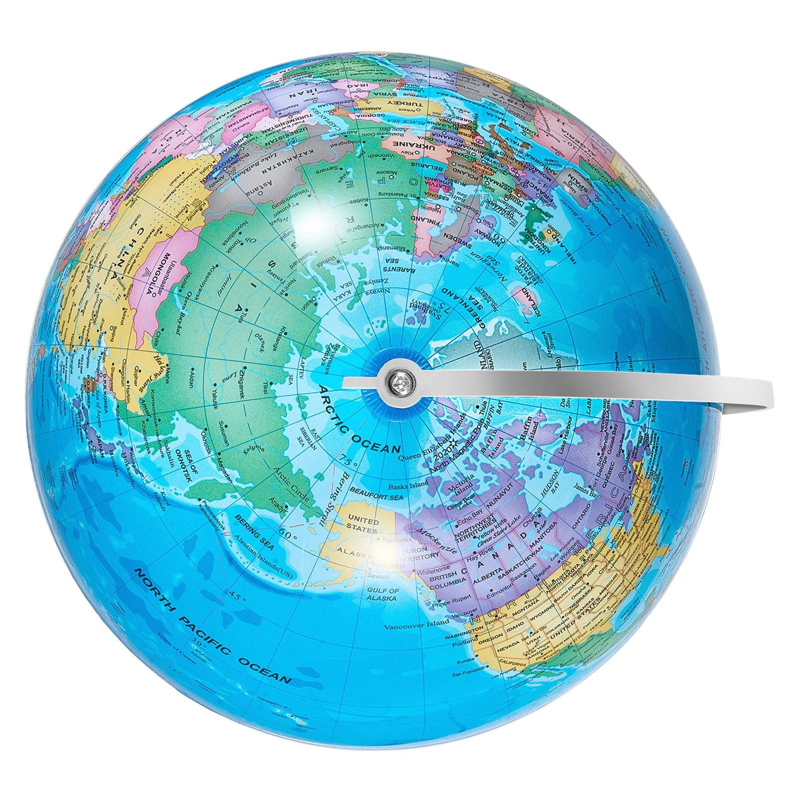 Kids World Globe 8 Inch with Stand, Rotating Geography Globe, 360 ...