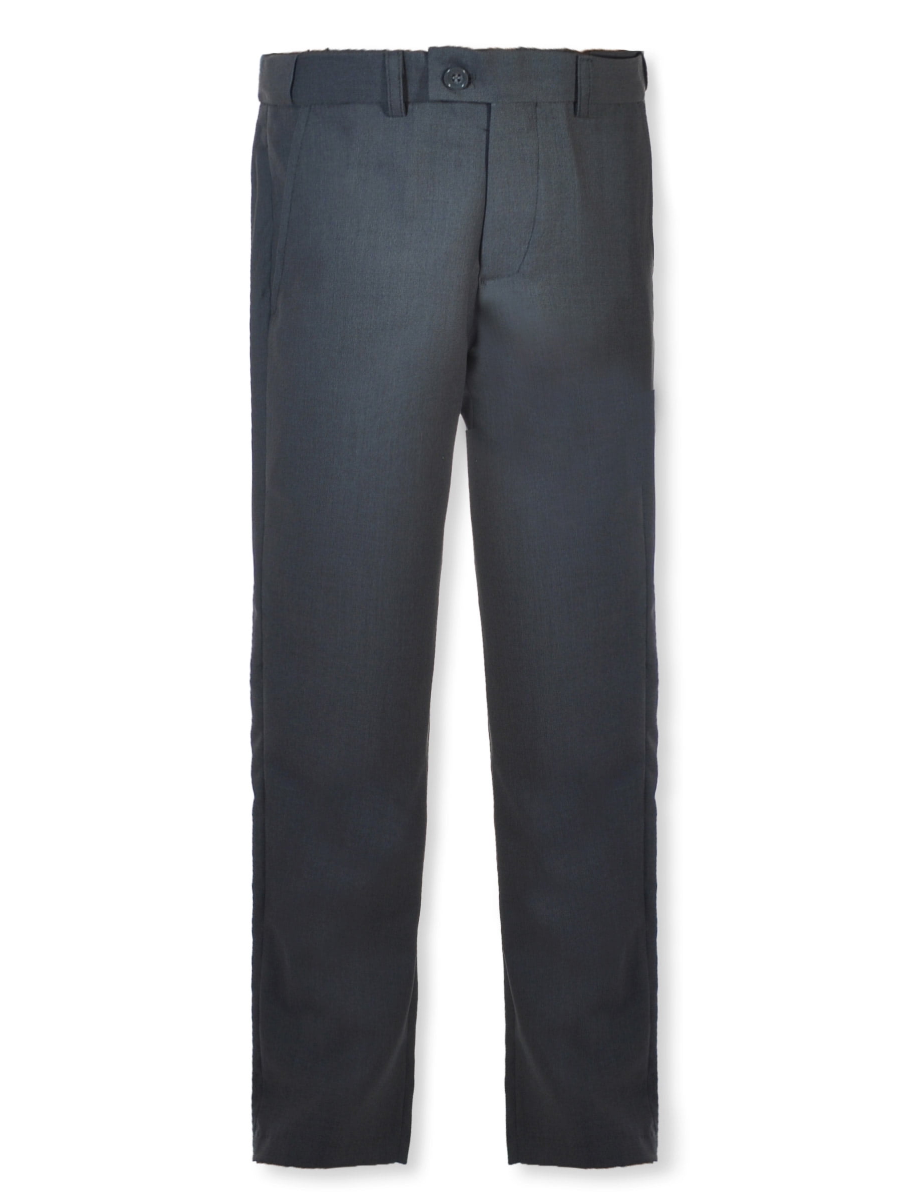 Kids World Boys' Husky Dress Pants - Woven Poly Construction, 4-Pocket ...