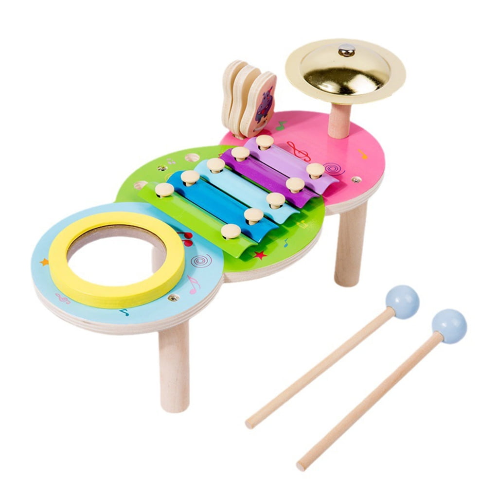 Kids Xylophone Toy Music Instrument Toy Castanet Rattle Drum Percussion ...