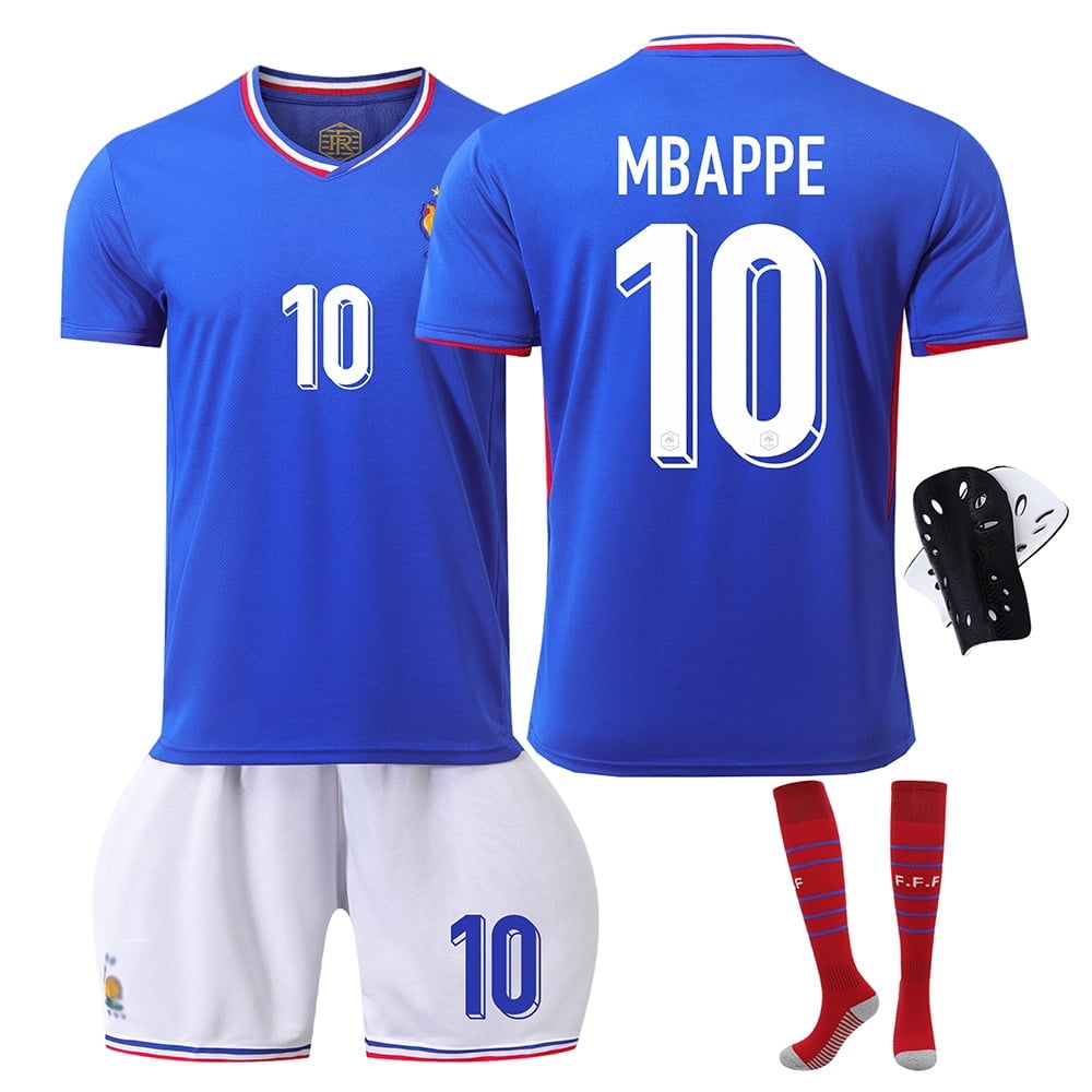 Kids Youth Adult Mbappe_#10 French Jersey Euro 2024 Fan Soccer Jersey ...