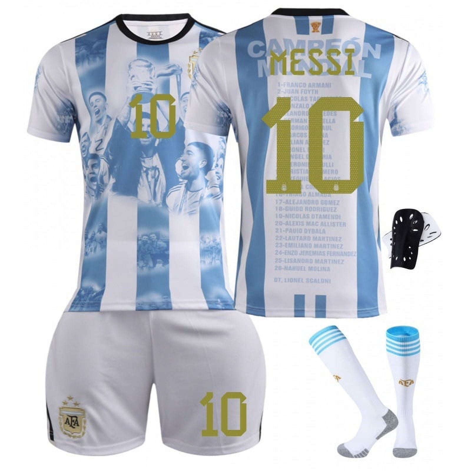 Kids Youth Adults Mes-si Jersey,Me-ssi #10 Jersey T-Shirt Short Sleeve ...