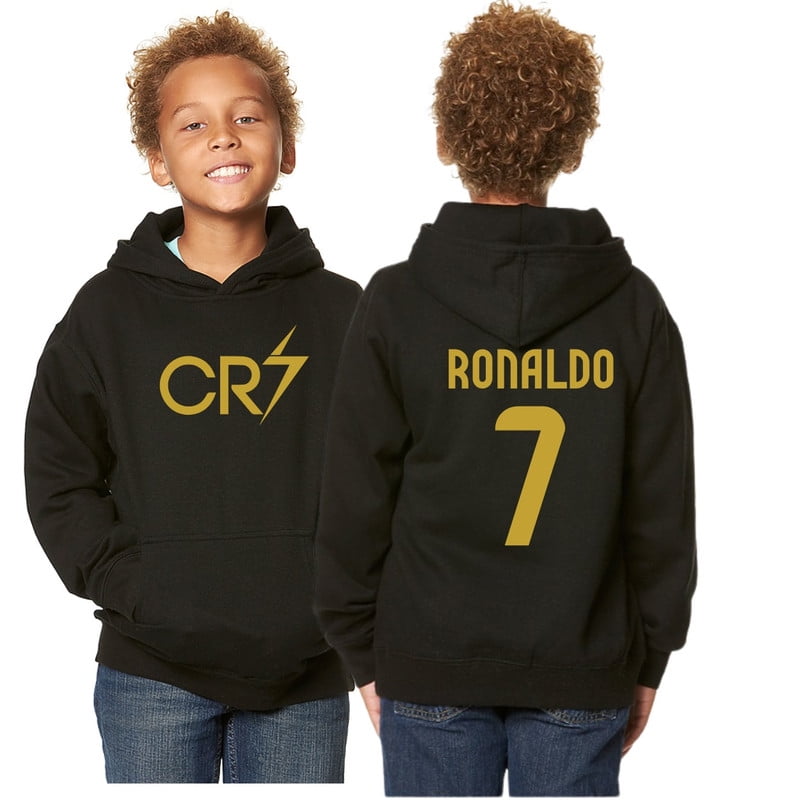 Kids/Youth CR7 Ronaldo #7 Pullover Hoodie with Kangaroo Pocket - Comfortable & Stylish ...