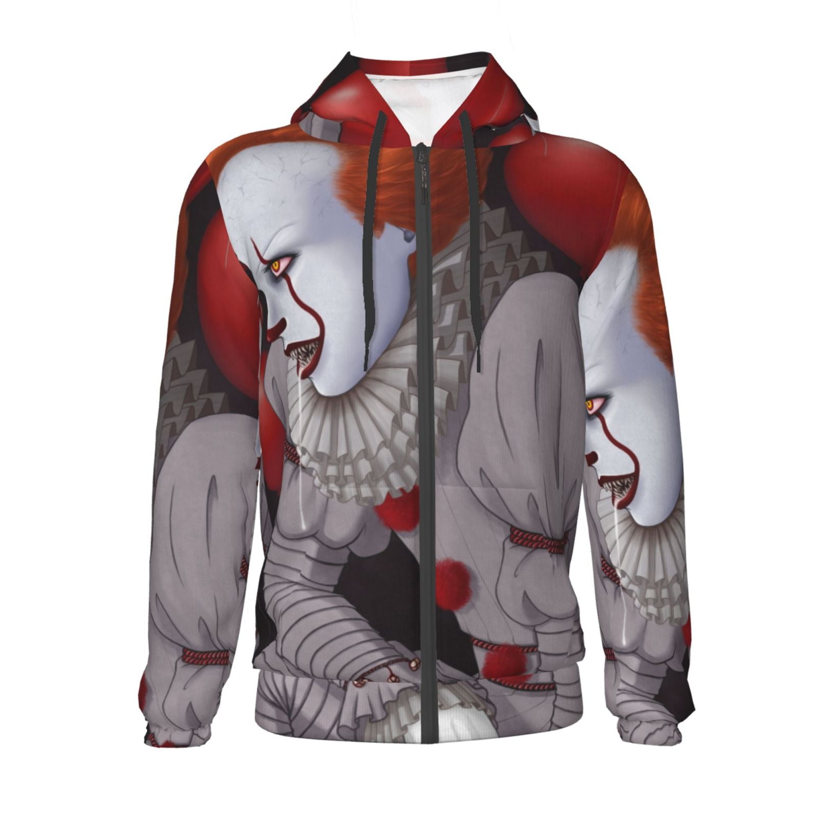 Kids/Youth Full-Zip Hoodie Hooded, Pennywise Clown 8 Teenage Zip Up Hoody Sweatshirt Casual ...