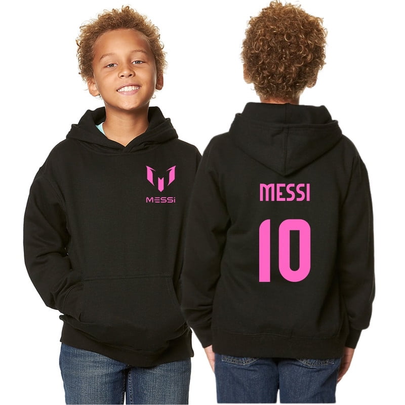 Kids/Youth Messi #10 Pullover Hoodie with Kangaroo Pocket - Comfortable ...