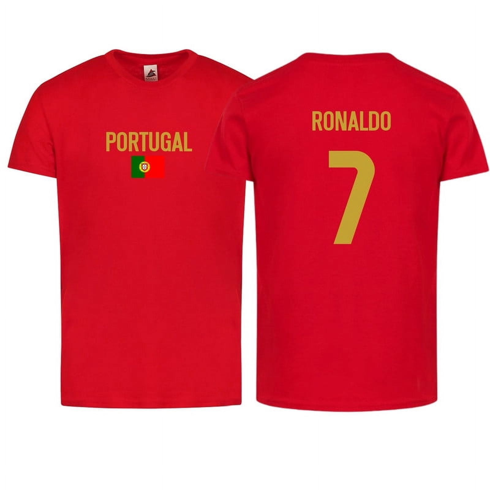 Kids/Youth Portugal Flag Ronaldo #7 Short Sleeve Tee Shirt – Front ...