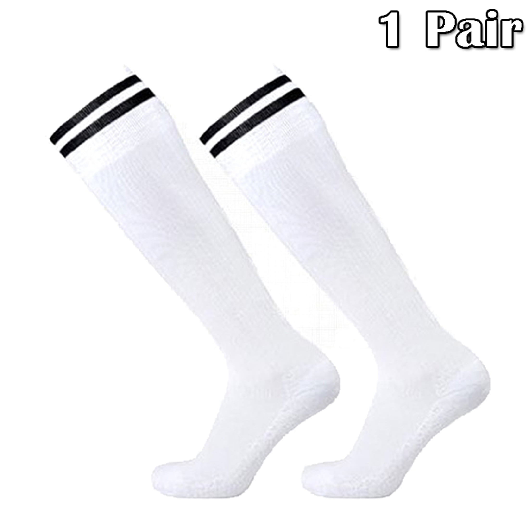 Kids Youth Soccer Socks 1 Pair, Elbourn Solid Striped Knee High Tube ...
