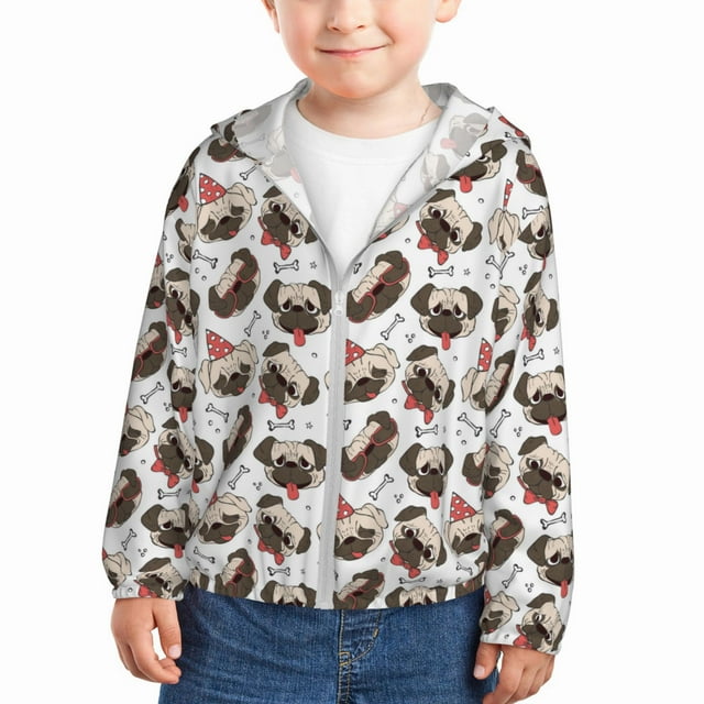 Kids Zip Up Hoodie for Boys Girls Toddler - Funny French Bulldog Lightweight Long Sleeve 4T Boys ...