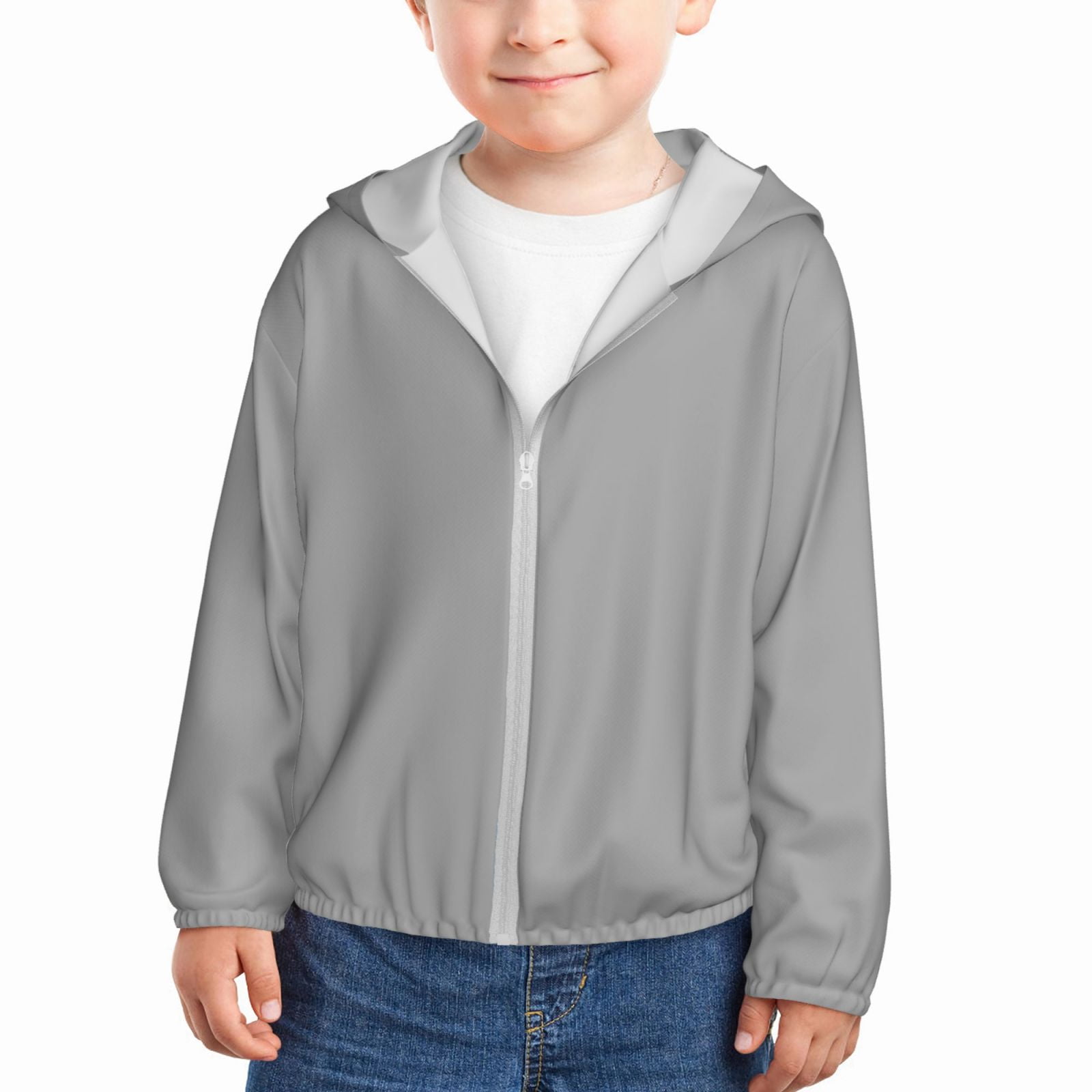 Kids Zip Up Hoodie for Boys Girls Toddler - gray Lightweight Long Sleeve 2T Boys Girl Clothes ...