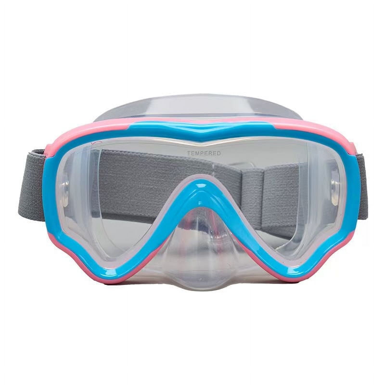 Kids-goggles with nose cover, diving mask elastic fabric strap anti fog ...