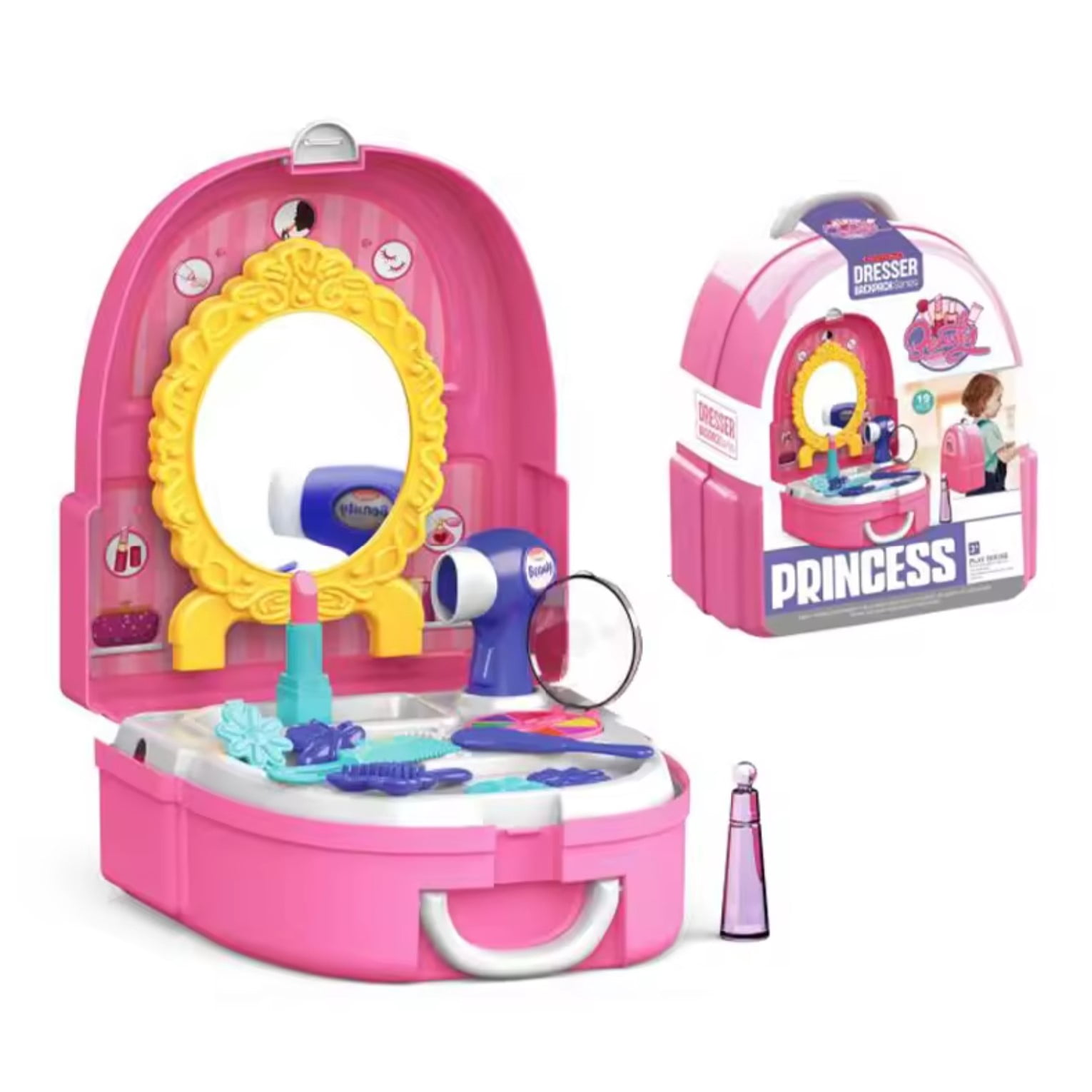 Kids pretend Princess toys playset Backpack, Pretend Role Play, Parent ...