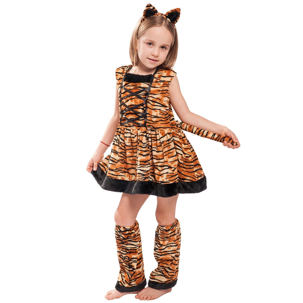 Kids striped Tiger Costume By Dress Up Outfits,M - Walmart.com