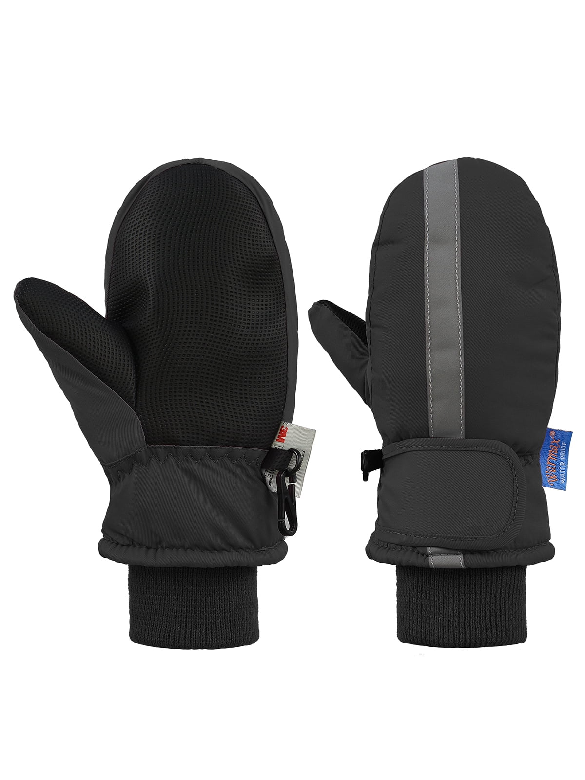 Kids winter gloves ski snow waterproof warm cold weather mittens for ...