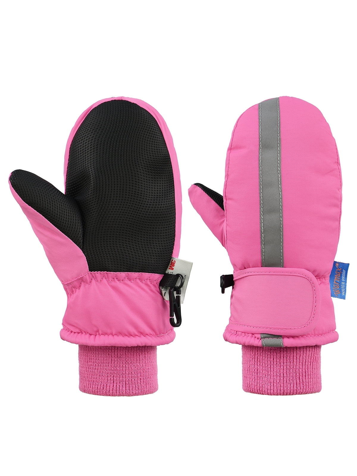 Kids Winter Gloves Ski Snow Waterproof Warm Cold Weather Mittens for ...