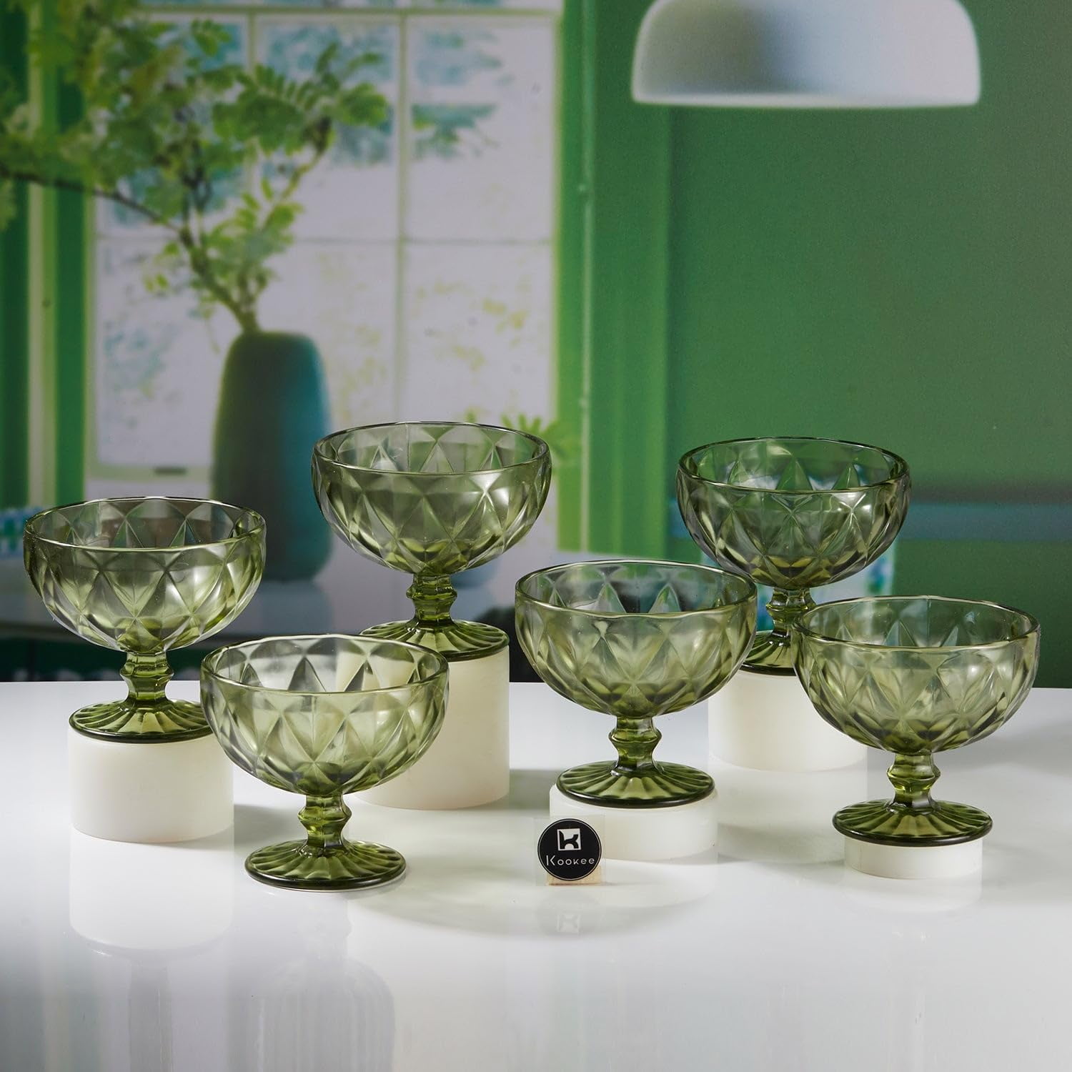 KidsCityin Crystal Glass Ice Cream Bowls Glass Dessert Cups Fruit ...