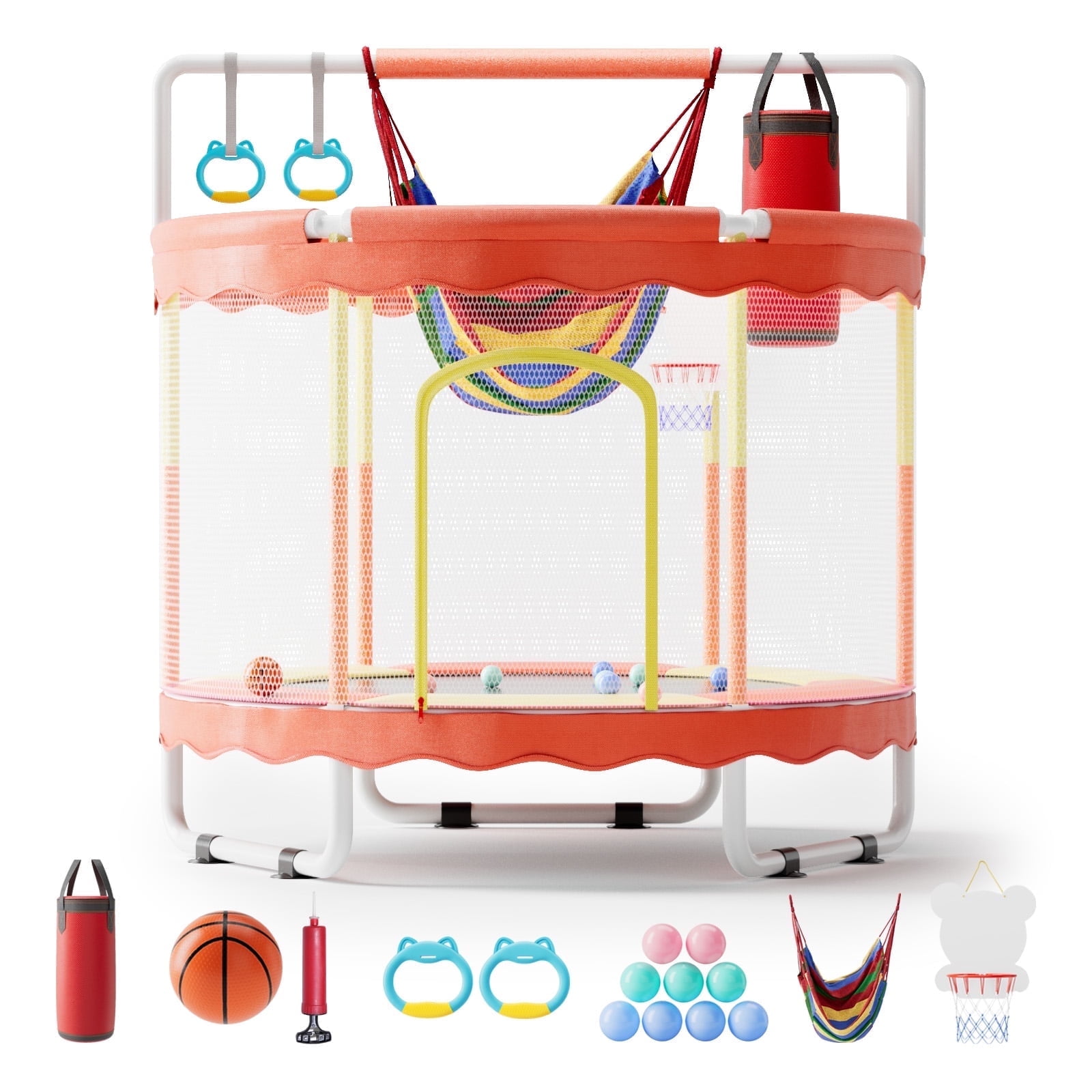 Kidsbuddy Toddler Trampoline for Kids, 60'' Toddler Mini Trampoline ...