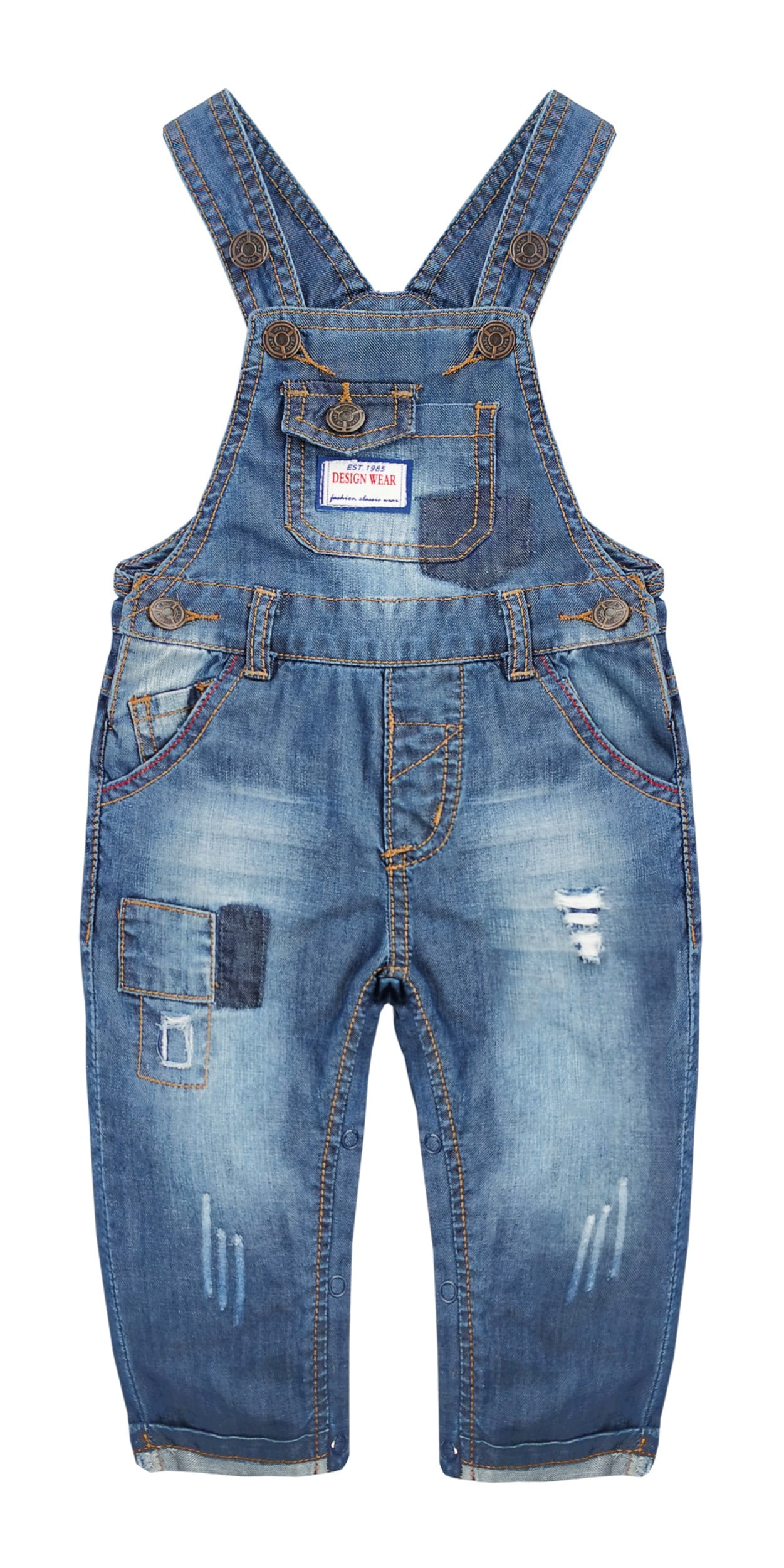 Kidscool Space Baby&Little Boys Easy Diaper Changing Snap Legs Patched ...
