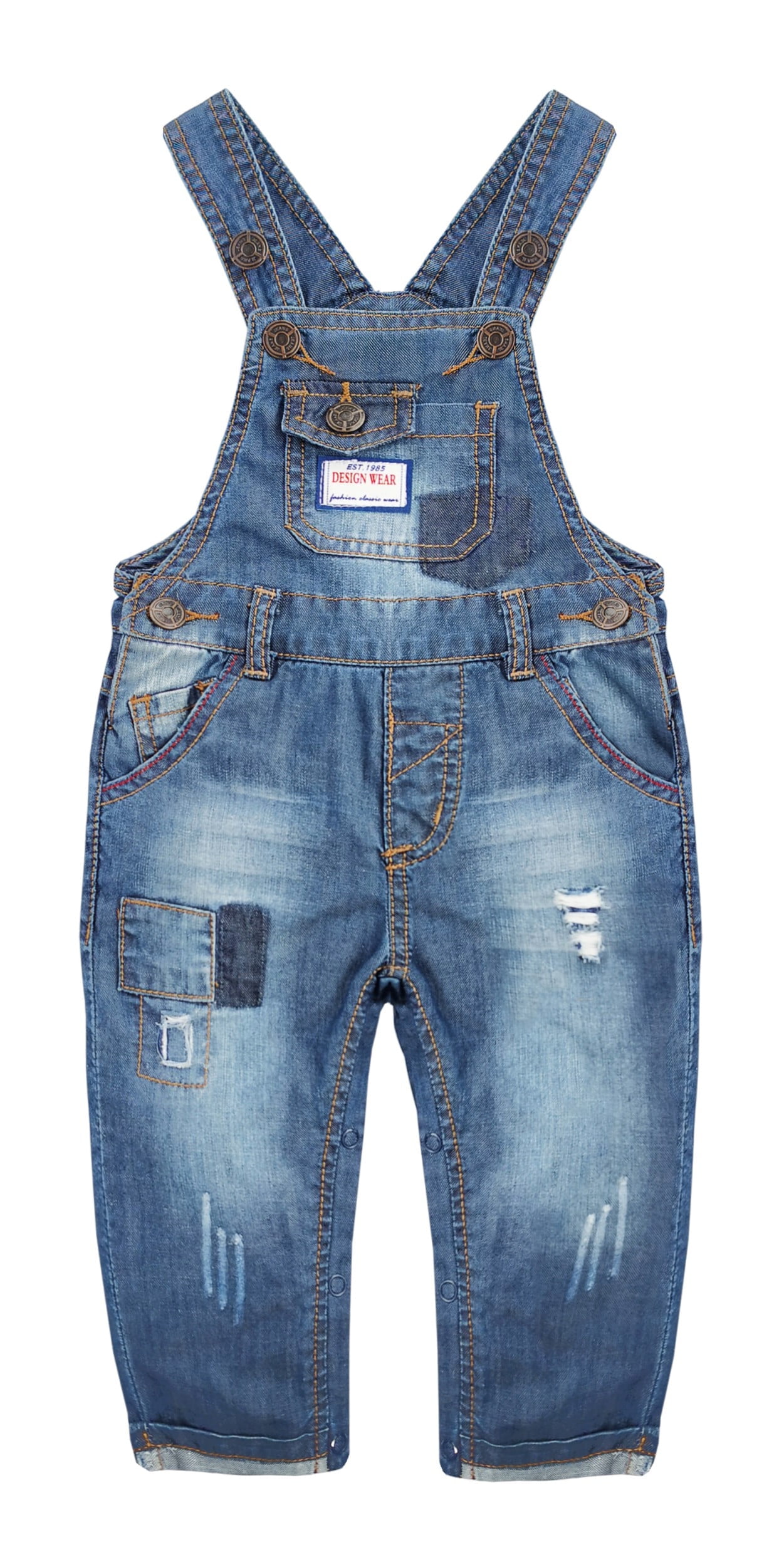 Kidscool Space Baby&Little Boys Easy Diaper Changing Snap Legs Patched ...