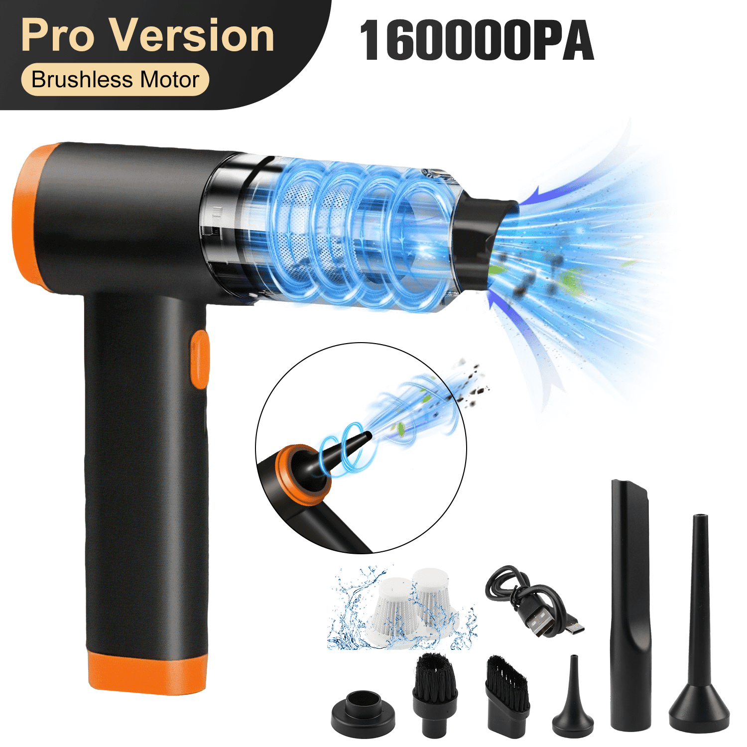 SPORTS JOY 16KPA Handheld Car Vacuum Cleaner,120W High Power Cordless ...