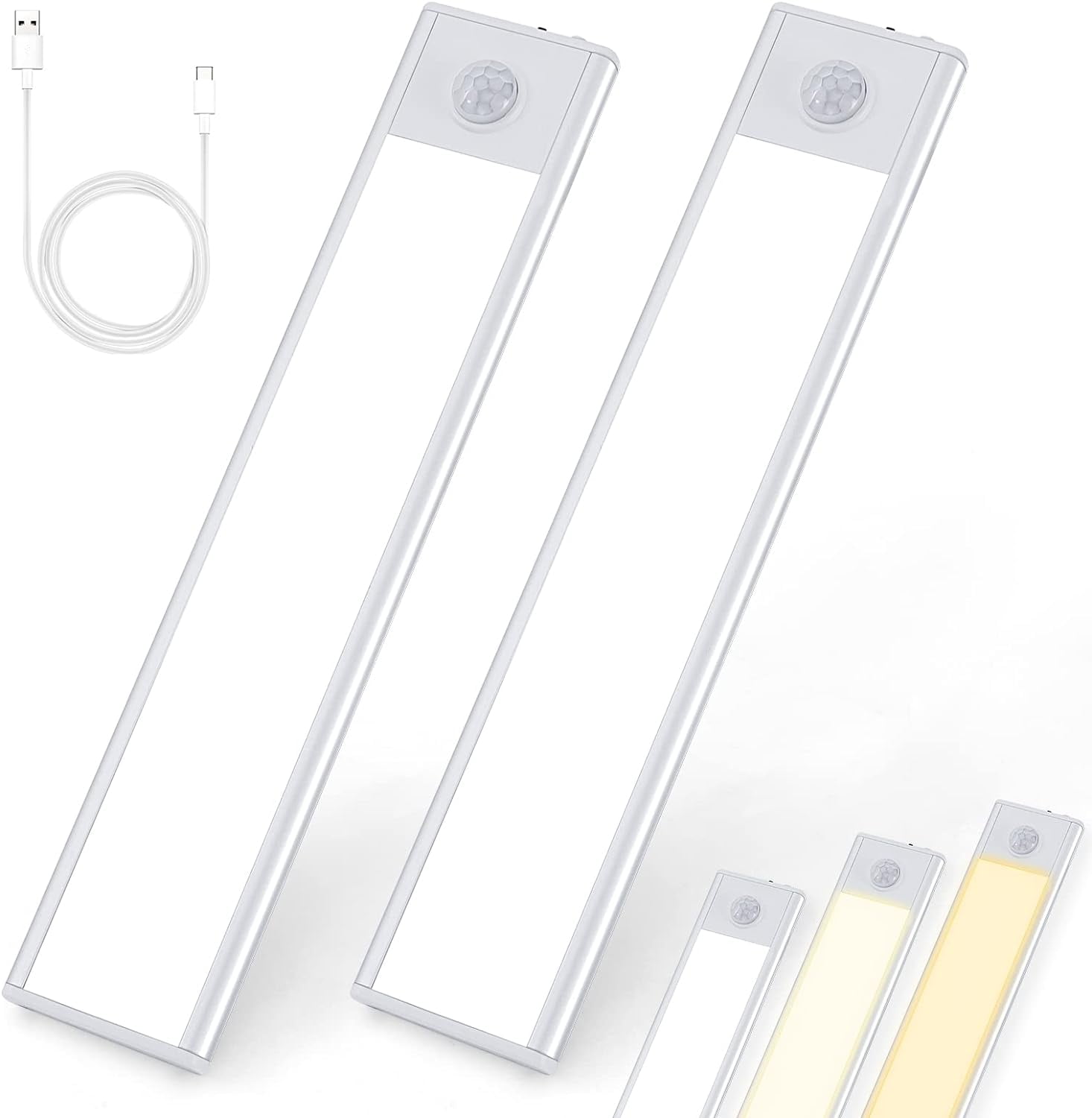 Kidsjoy LED Motion Sensor Cabinet Light, 2Pack 7.9" Under Counter ...