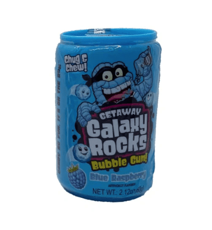 Kidsmania Galaxy Rocks Bubble Gum Collectible Canister Blue Raspberry ...