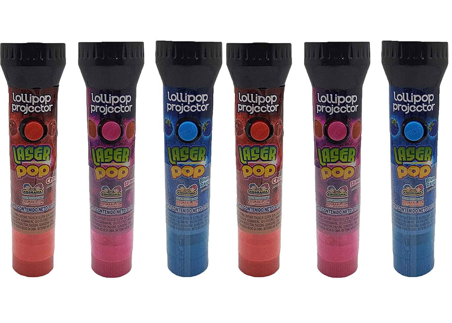 Kidsmania Laser Pop Lollipop Projector Candy (6 Pack) - Walmart.com