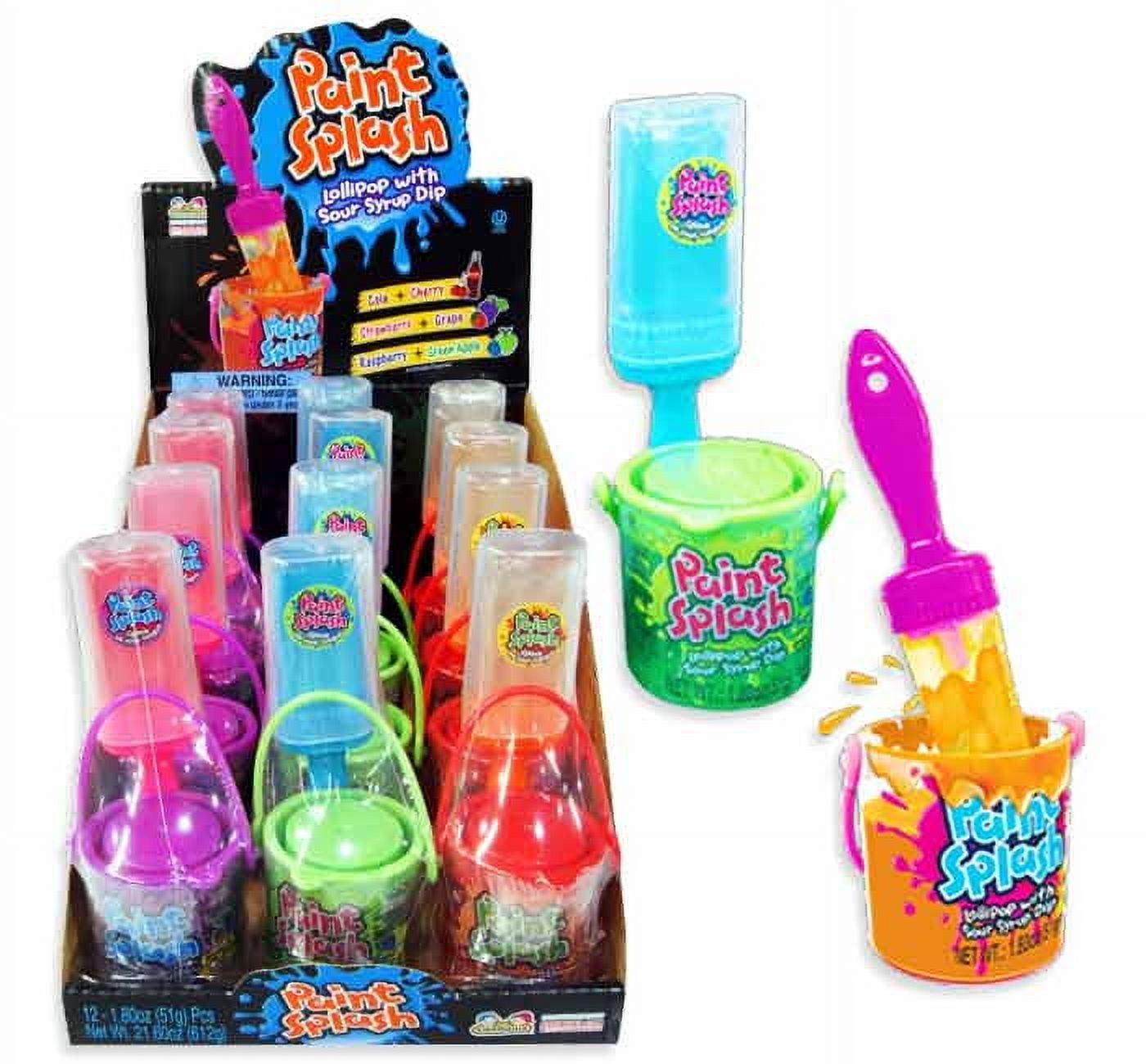 Kidsmania Paint Splash Candy Dip and Lollipop Brush, 1.80 Ounce - 12 ...