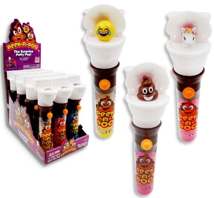 Kidsmania Peek-A-Poo Lollipop Candy Toy Dispenser - 12-0.39 Ounce ...