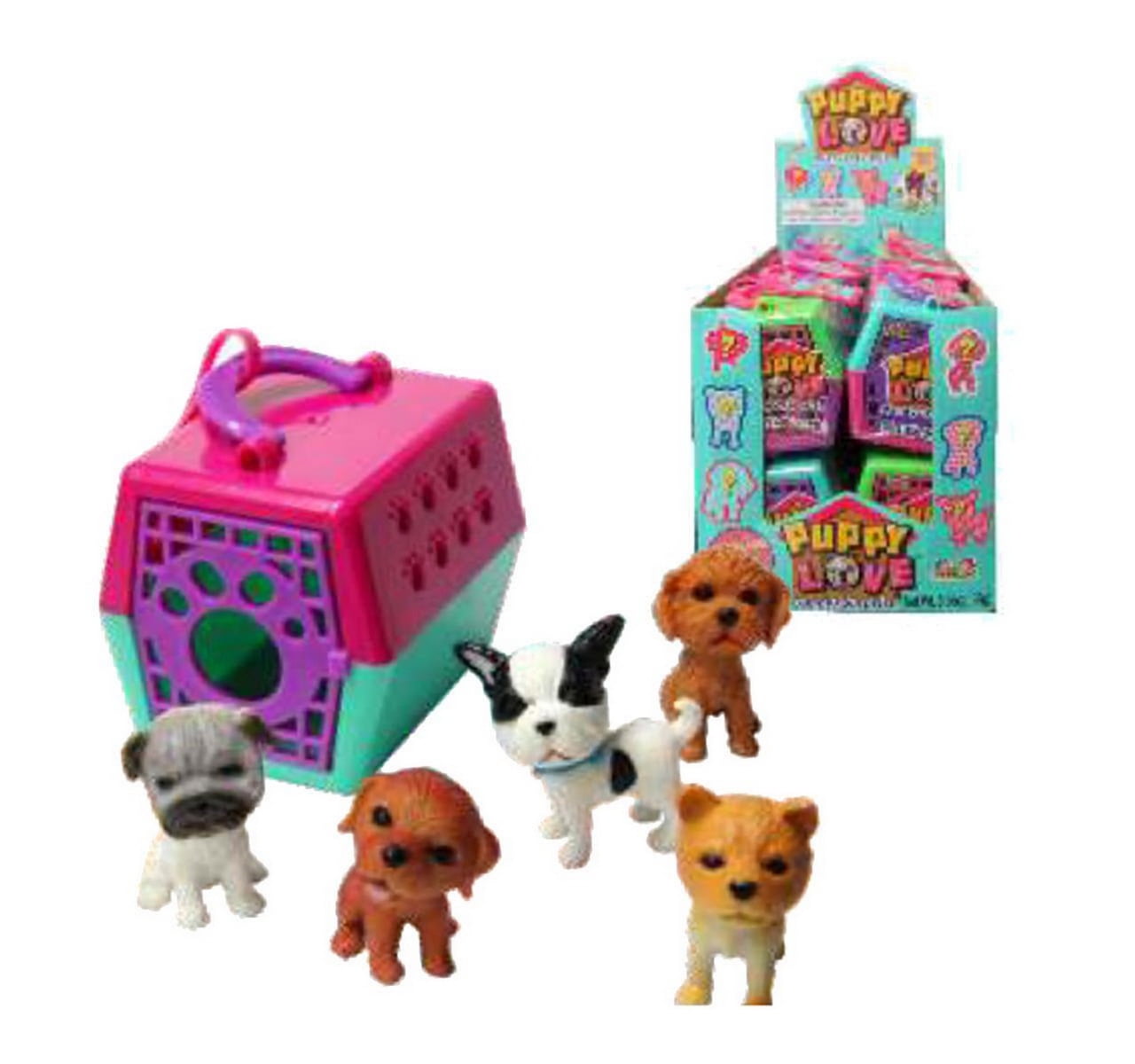 Kidsmania Puppy Love Candy + Surprise – 3 Pack – Dog Crate with Candy ...