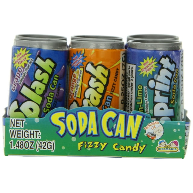 Kidsmania Soda Can Fizzy Candy, 1.47-Ounce Cans (Pack Of 12) - Walmart.com
