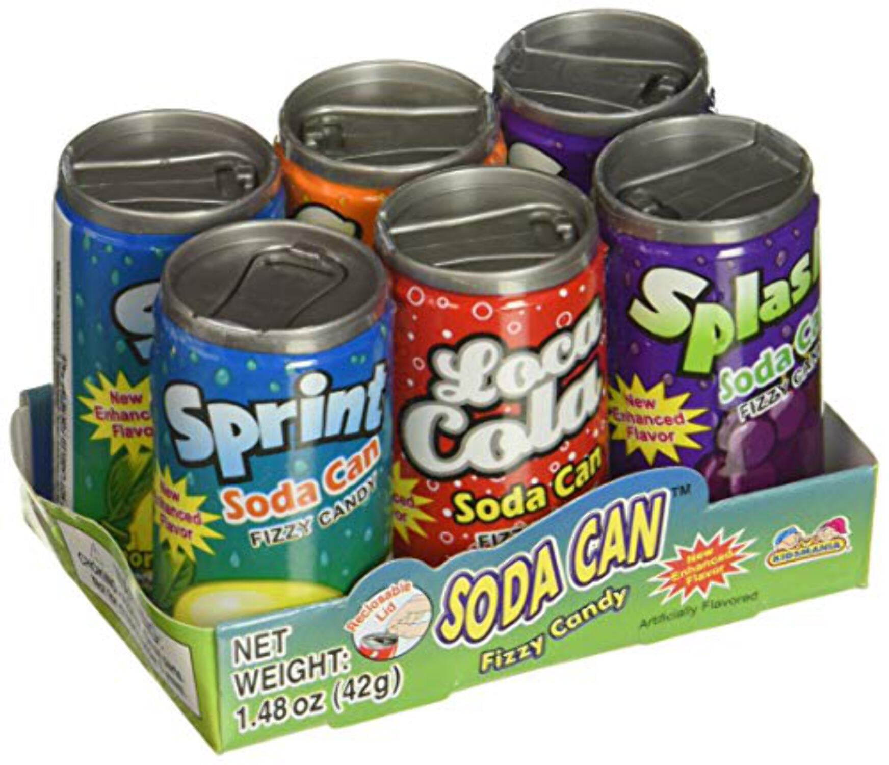 Kidsmania Soda Can Fizzy Candy 72 Can Variety Pack - Walmart.com