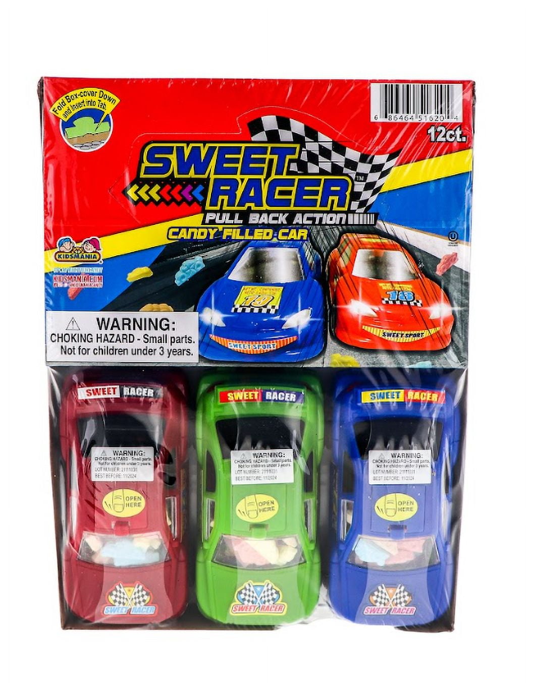 Kidsmania Sweet Racer Candy 12Ct - Walmart.com
