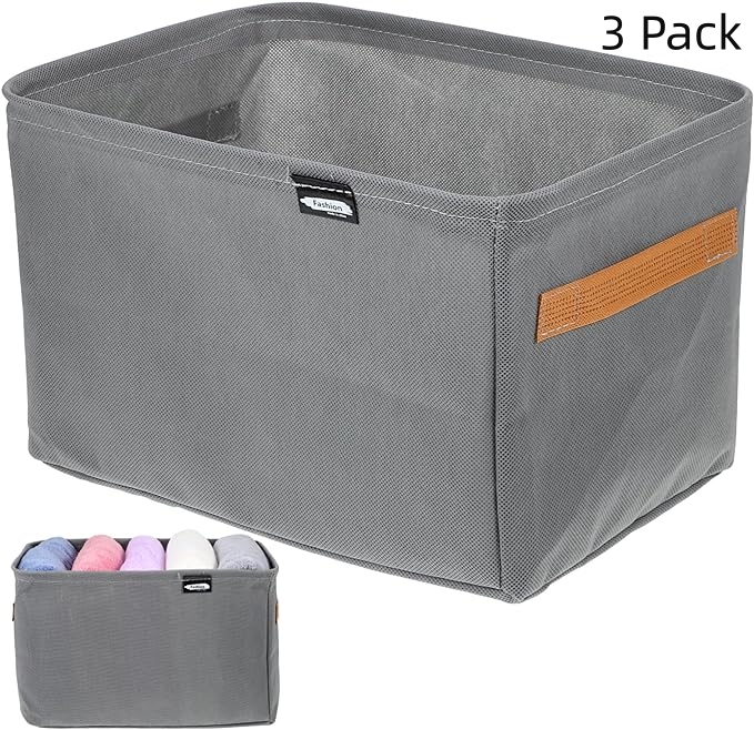 Household Essentials 84-1 Foldable Fabric Storage Bins | Set of 6 Cubby ...